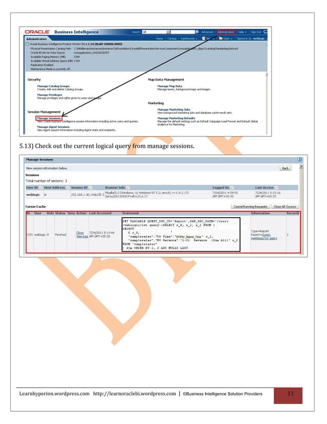 Sample sales reengineering in obiee 11g part iii | PDF