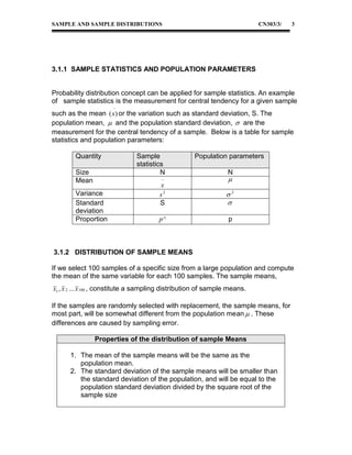 Sample sample distribution | PDF