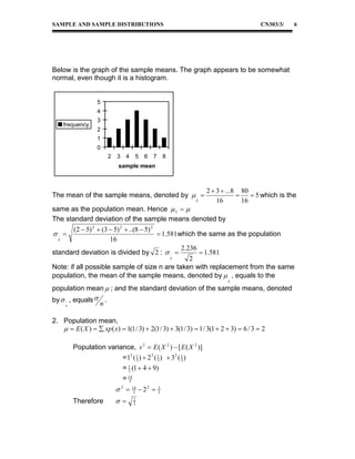 Sample sample distribution | PDF