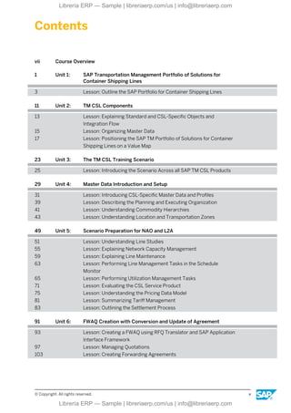 SAP Container Shipping Line Fundamentals, CSL100 Col03 | PDF