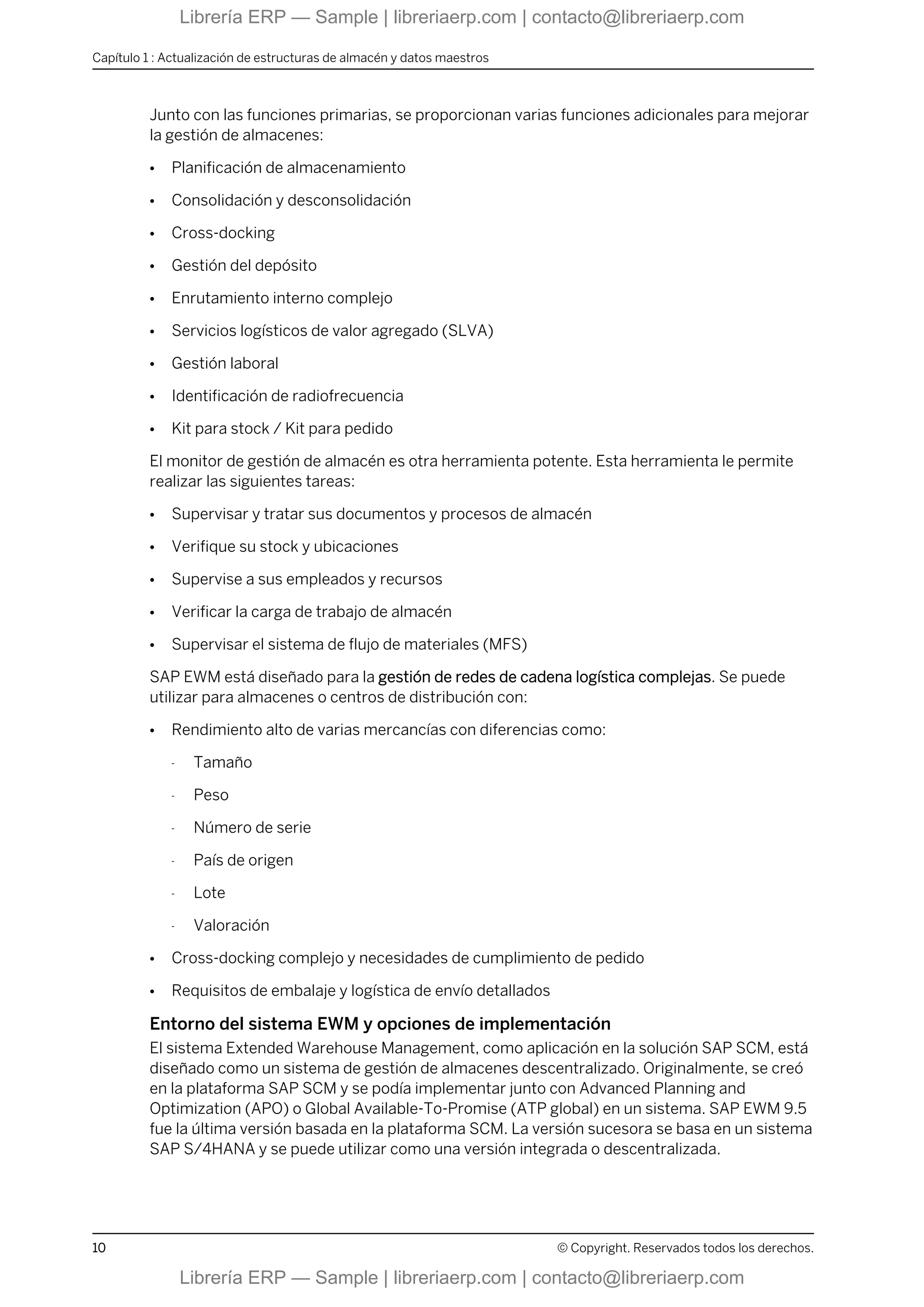 Procesos en SAP Extended Warehouse Management | PDF
