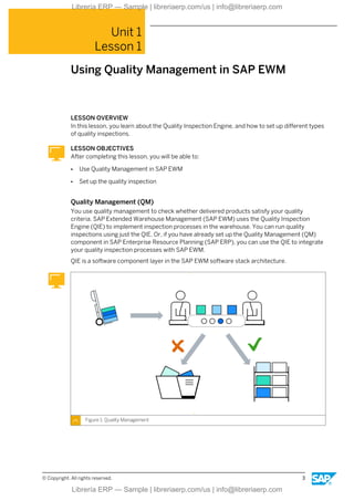 Quality Management in SAP Extended Warehouse Management | PDF