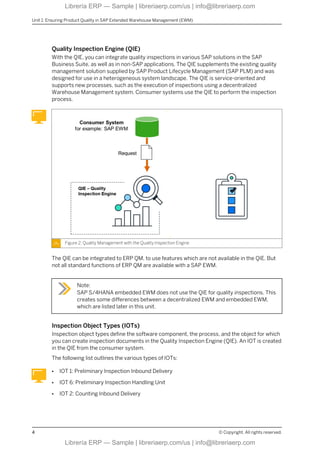 Quality Management in SAP Extended Warehouse Management | PDF