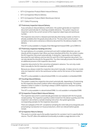 Quality Management in SAP Extended Warehouse Management | PDF