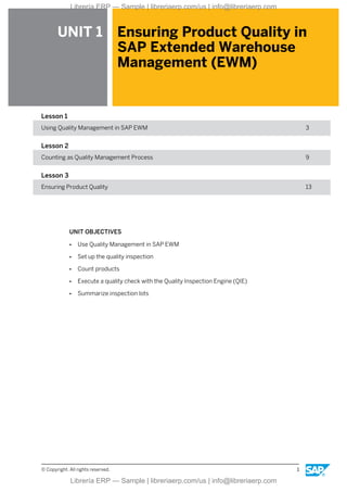 Quality Management in SAP Extended Warehouse Management | PDF