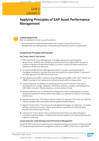 Applying SAP Asset Performance Management | PDF