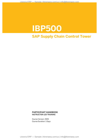 IBP500 Col2505 SAP Supply Chain Control Tower | PDF