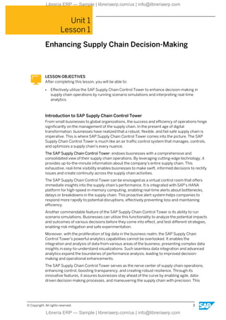 IBP500 Col2505 SAP Supply Chain Control Tower | PDF