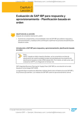 IBP800 Col2502 SAP IBP para respuesta y aprovisionamiento | PDF