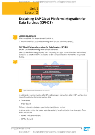 IBP900 Col06 SAP Cloud Platform Integration for SAP Integrated Business Planning | PDF