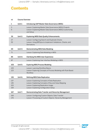 MDG200 Col20 SAP Master Data Governance: Configuration and Customizing ...