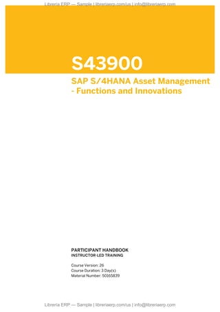 SAP S/4HANA Asset Management - Functions and Innovations | PDF