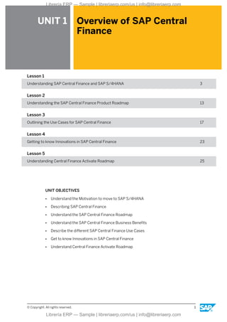 SAP Central Finance Overview in SAP S/4HANA | PDF