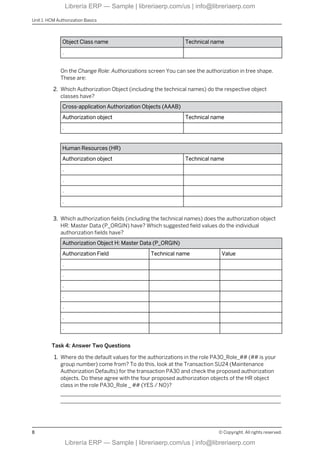 Authorizations in SAP ERP HCM for S/4HANA | PDF