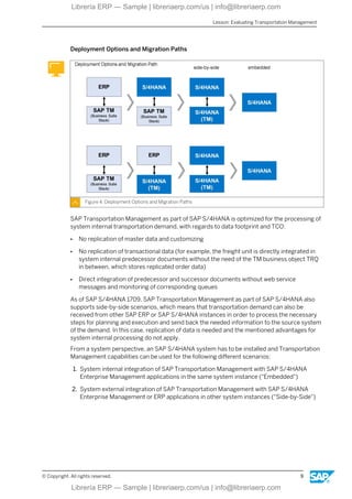 Business Processes in embedded TM in SAP S/4HANA, S4TM1 Col26 | PDF