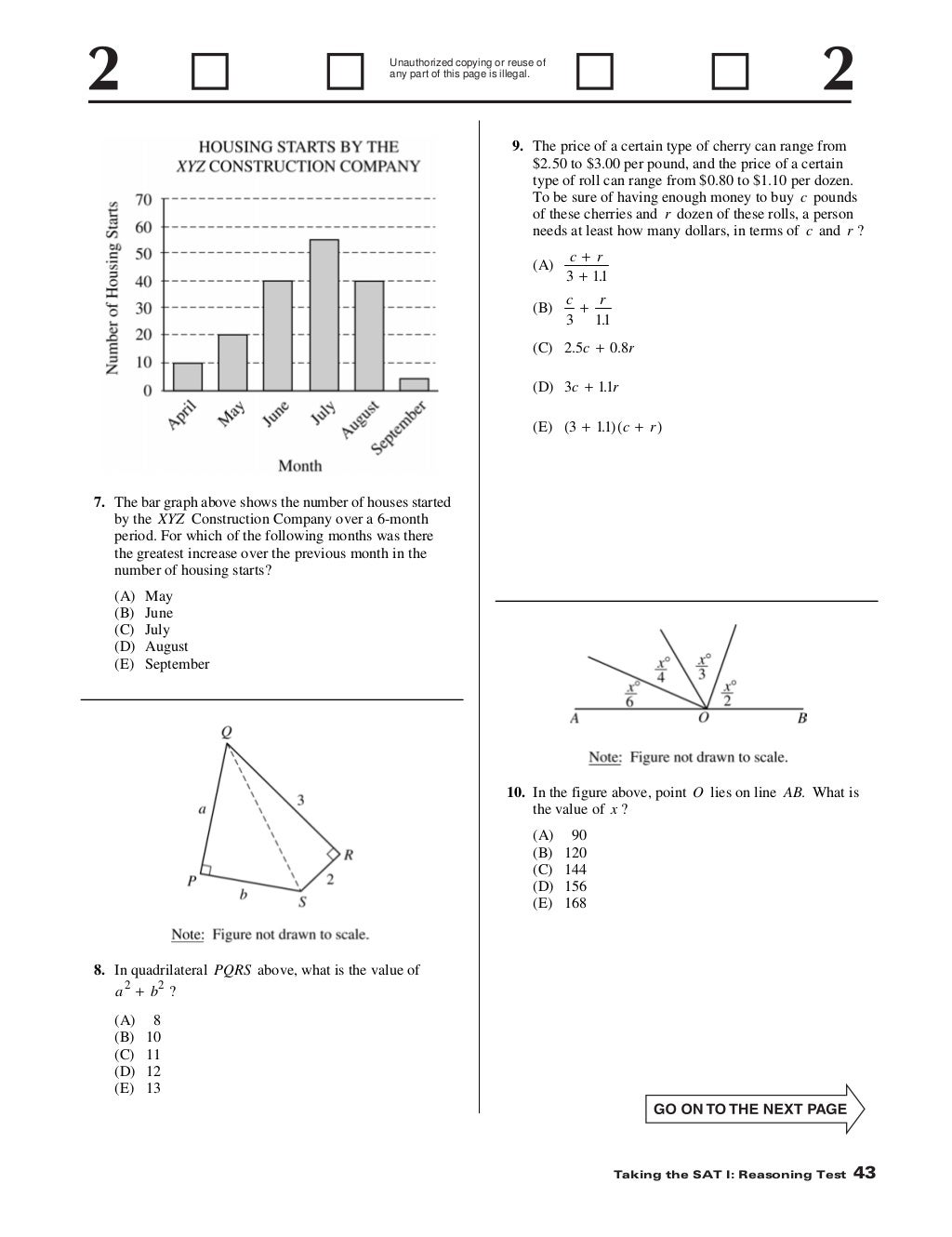 Sample SAT paper