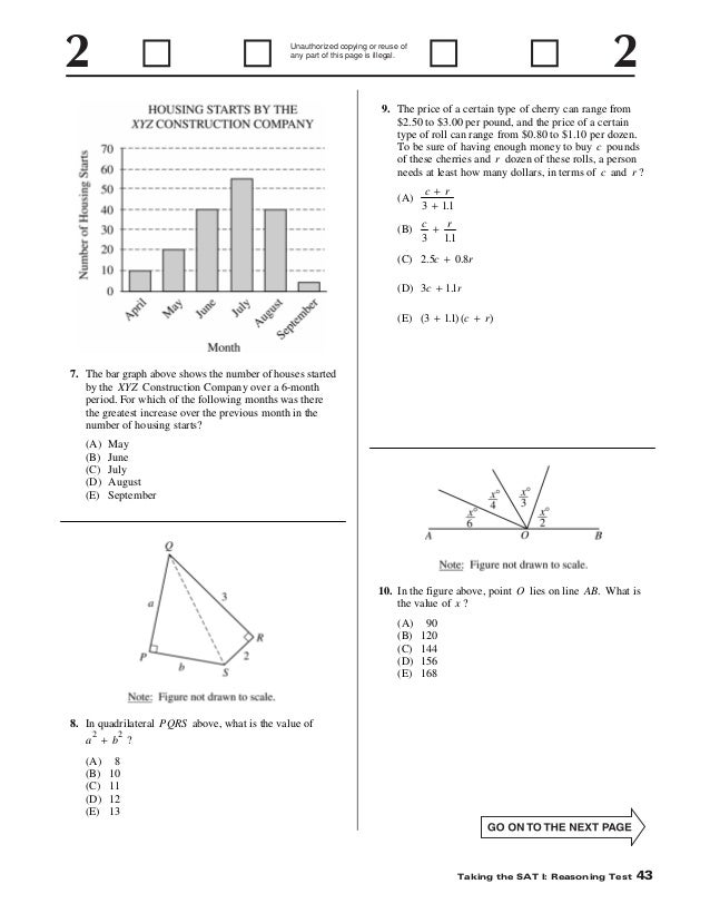 Sample SAT paper