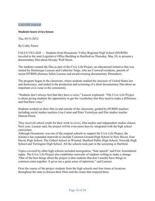 Civic Life Project School presentation 090313 | DOCX