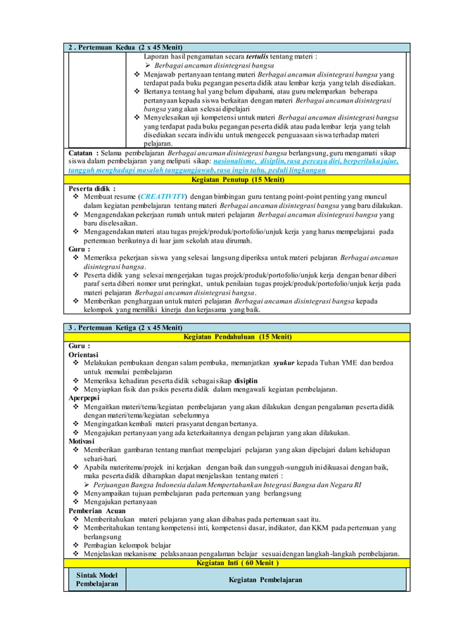 RPP sejarah Indonesia 12 revisi 2017 | DOCX
