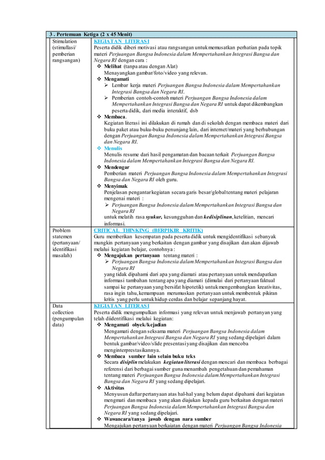 RPP sejarah Indonesia 12 revisi 2017 | DOCX