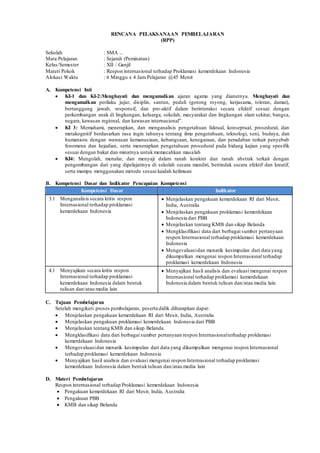 RPP sejarah peminatan 12 revisi 2017 | PDF