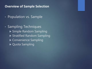 Sample Selection | PPT