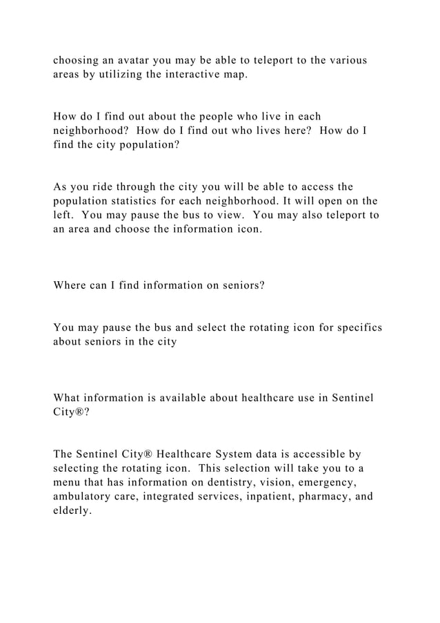 Sample Selection and Application You will enter Sentinel Cit.docx ...