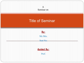 SAMPLE Seminar Presentation.ppt