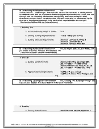 Sample Shopping Center Zoning Report | DOC