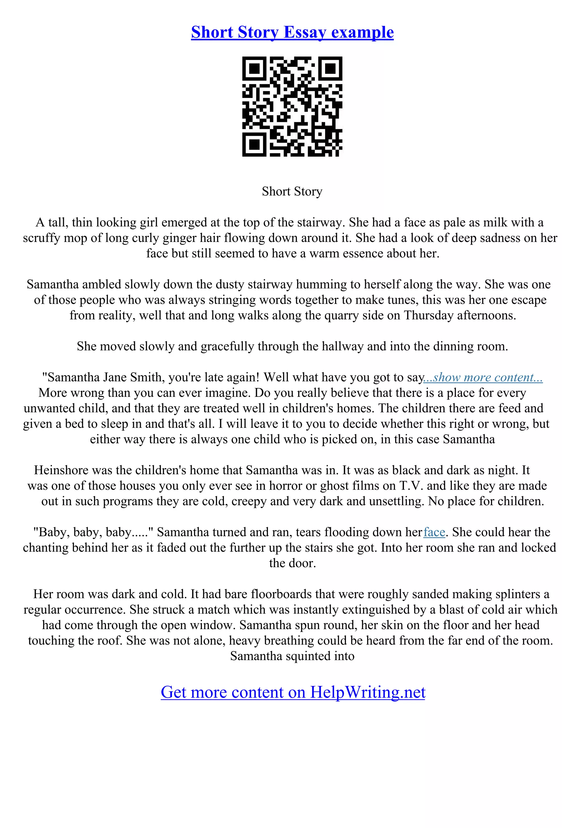 Sample Short Essay | PDF