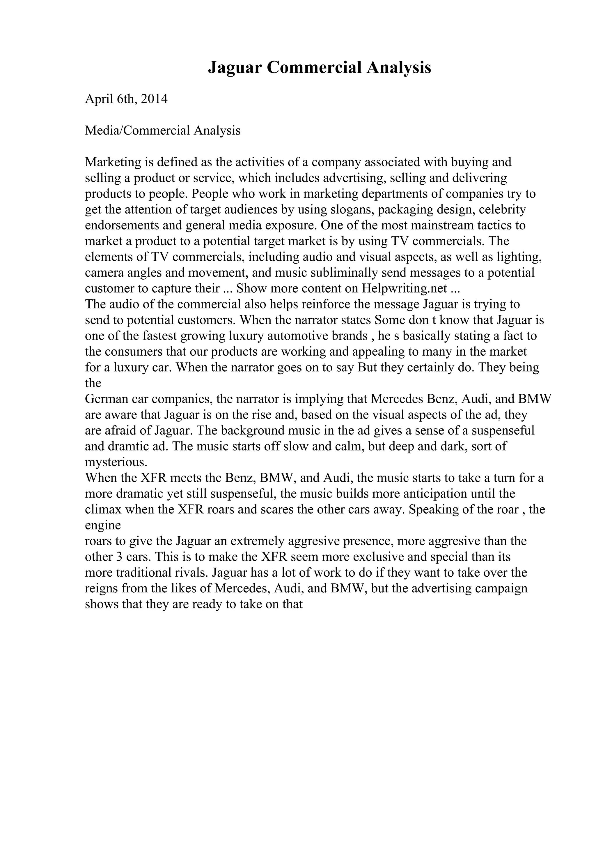 Sample Short Essay | PDF