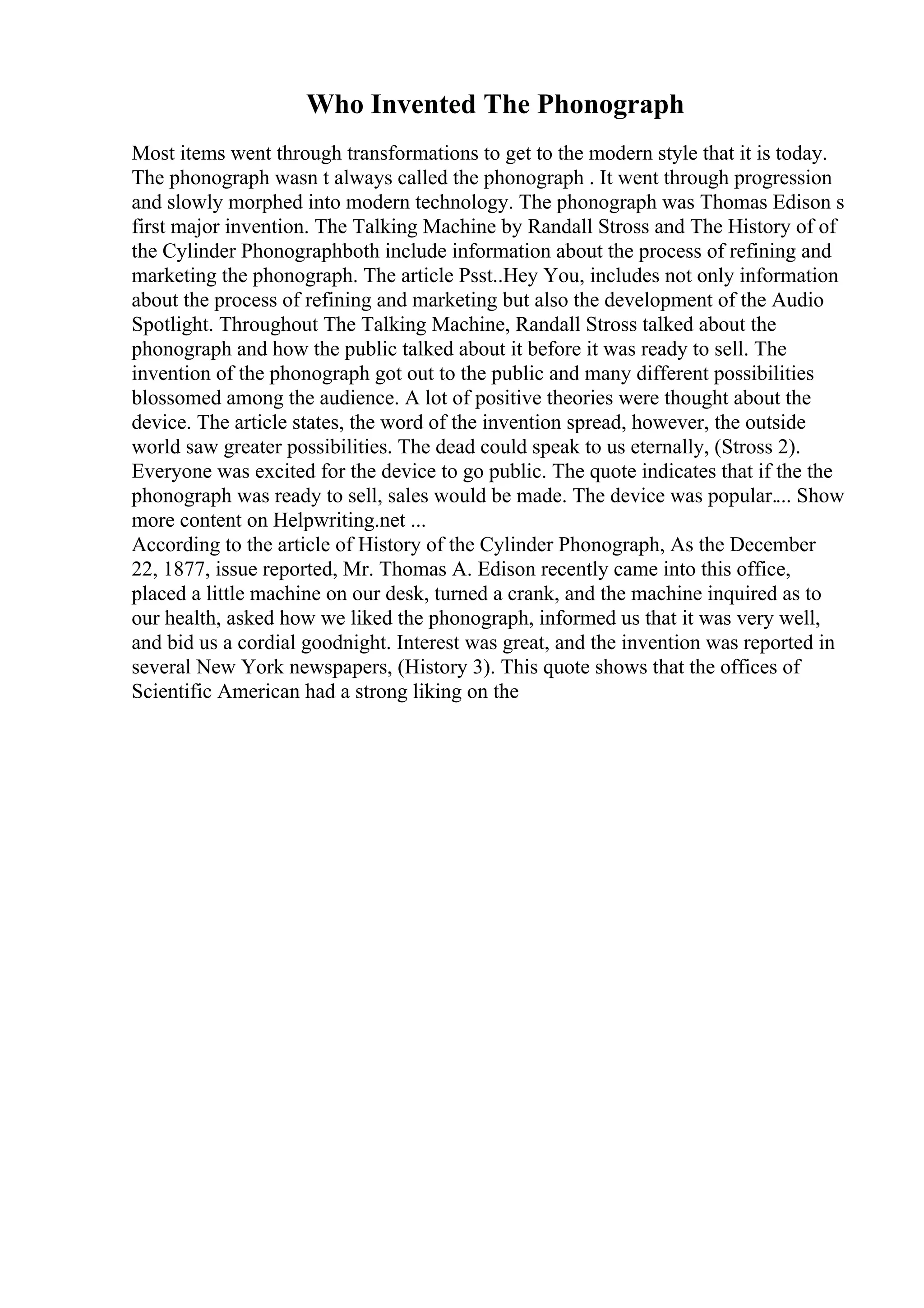 Sample Short Essay | PDF