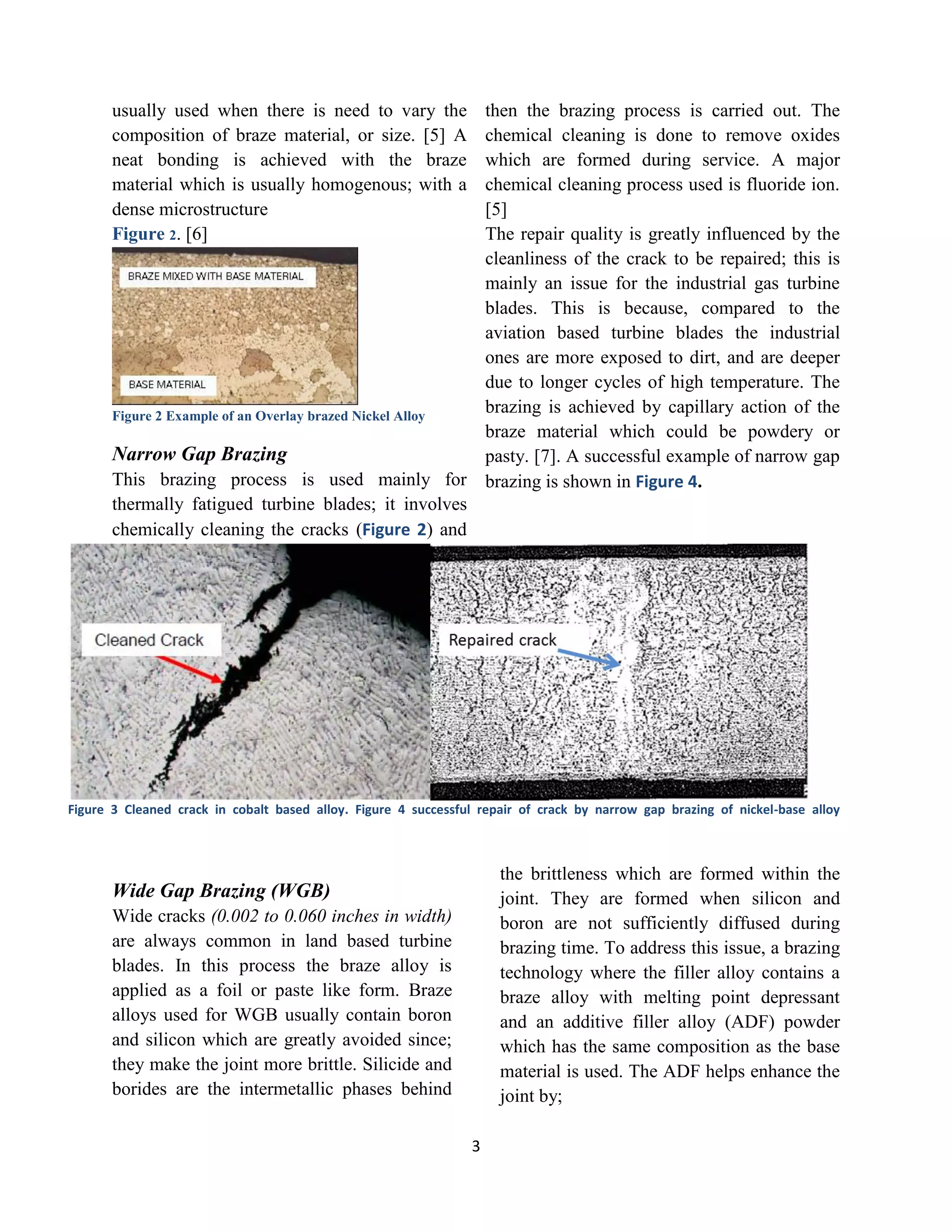 Short Paper on Braze Repair of Gas Turbine Blades | PDF
