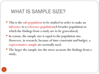 Sample size | PPT