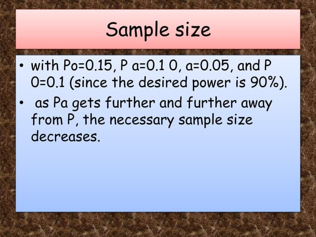 Sample size | PPT