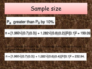 Sample size | PPT