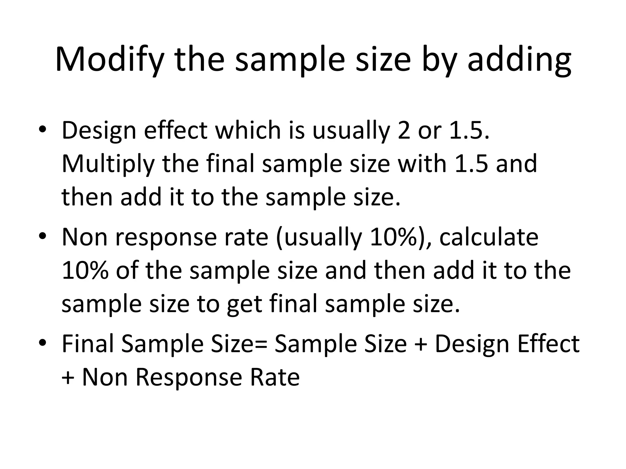 Sample Size Calculation for Quantitive and Qualitative Studies | PPTX