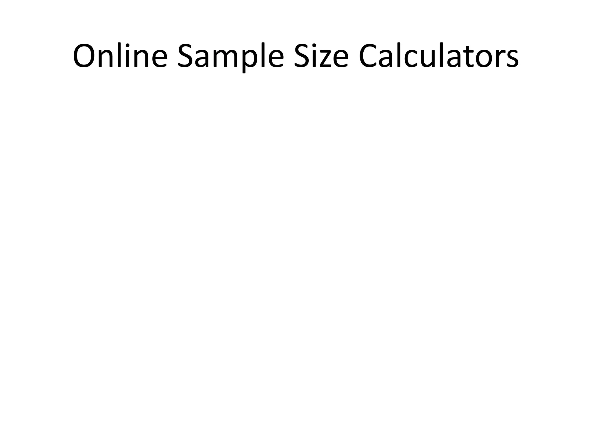 Sample Size Calculation for Quantitive and Qualitative Studies | PPTX