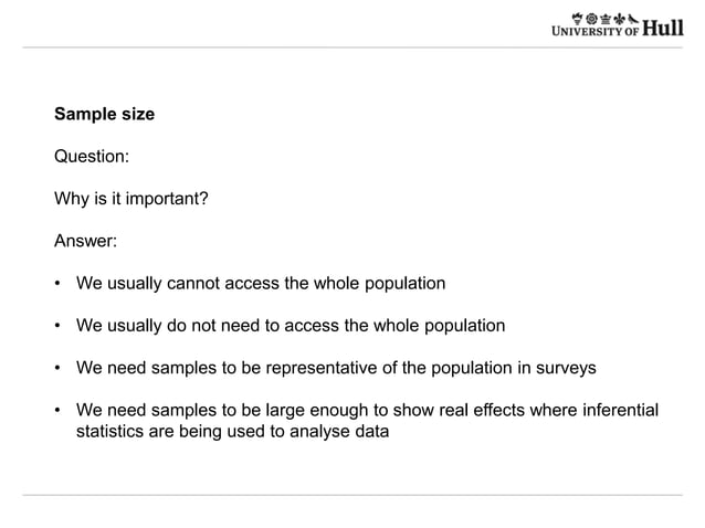Sample size | PPT