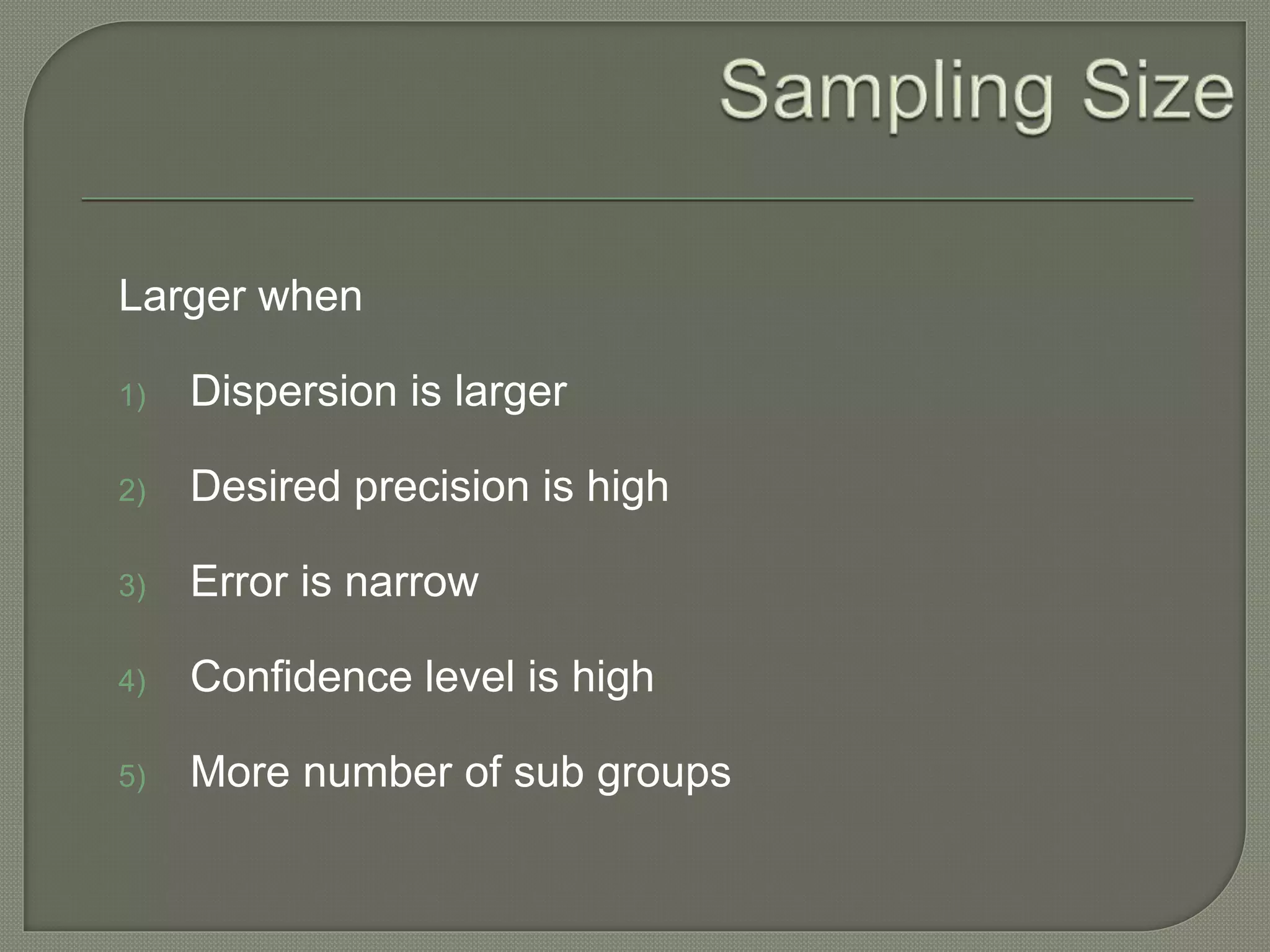 Sample size and sample design | PPT