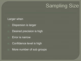 Sample size and sample design | PPTX