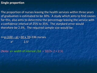 Sample size by formula | PPT | Parenting Babies and Toddlers | Parenting