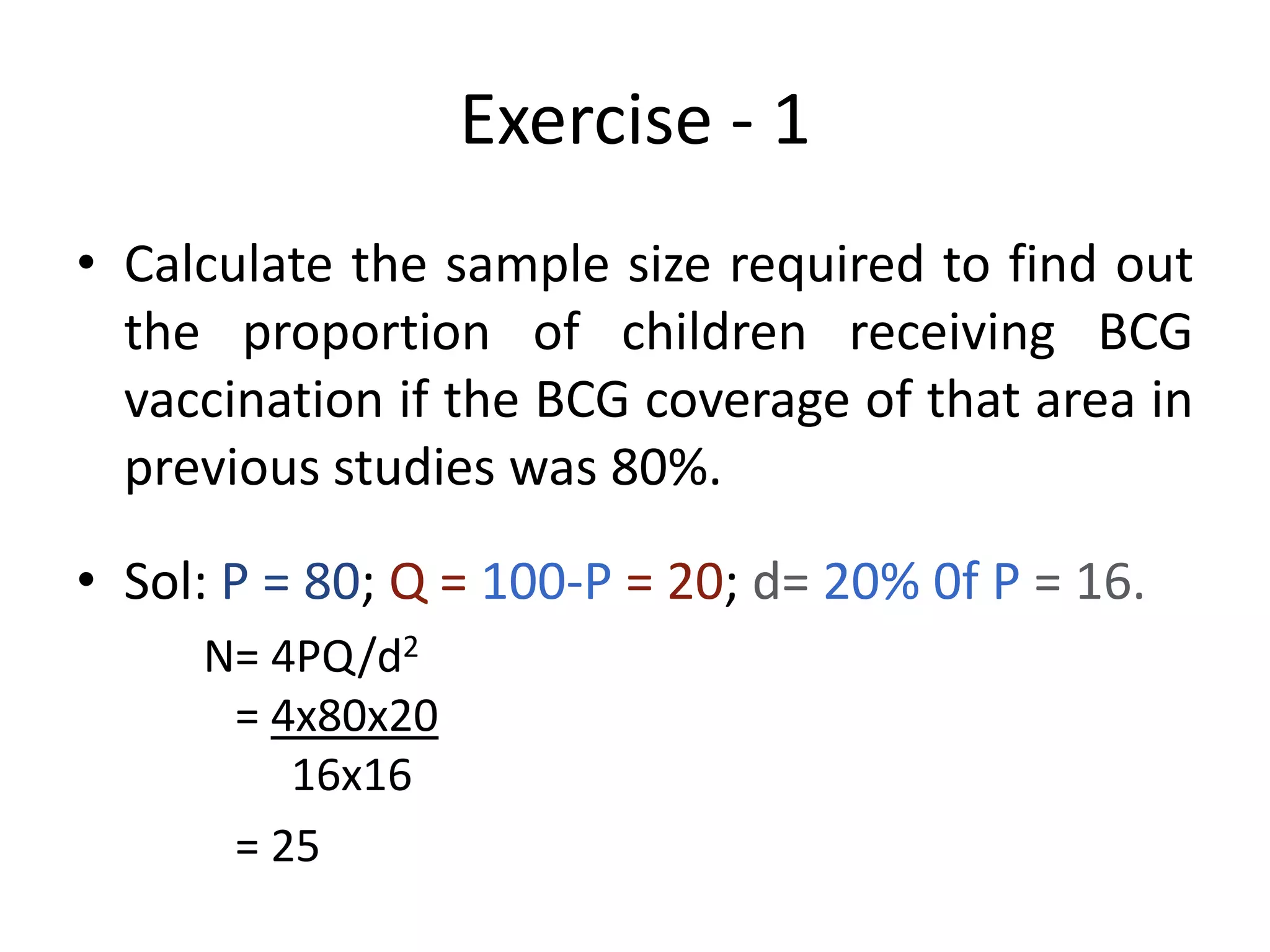 Sample Size Calculation Pptx Biological Sciences Science