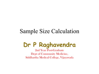 Sample size calculation | PPTX