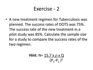 Sample size calculation | PPTX