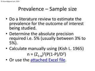 Sample size calculation - a brief overview | PPTX