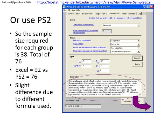 Sample size calculation - a brief overview