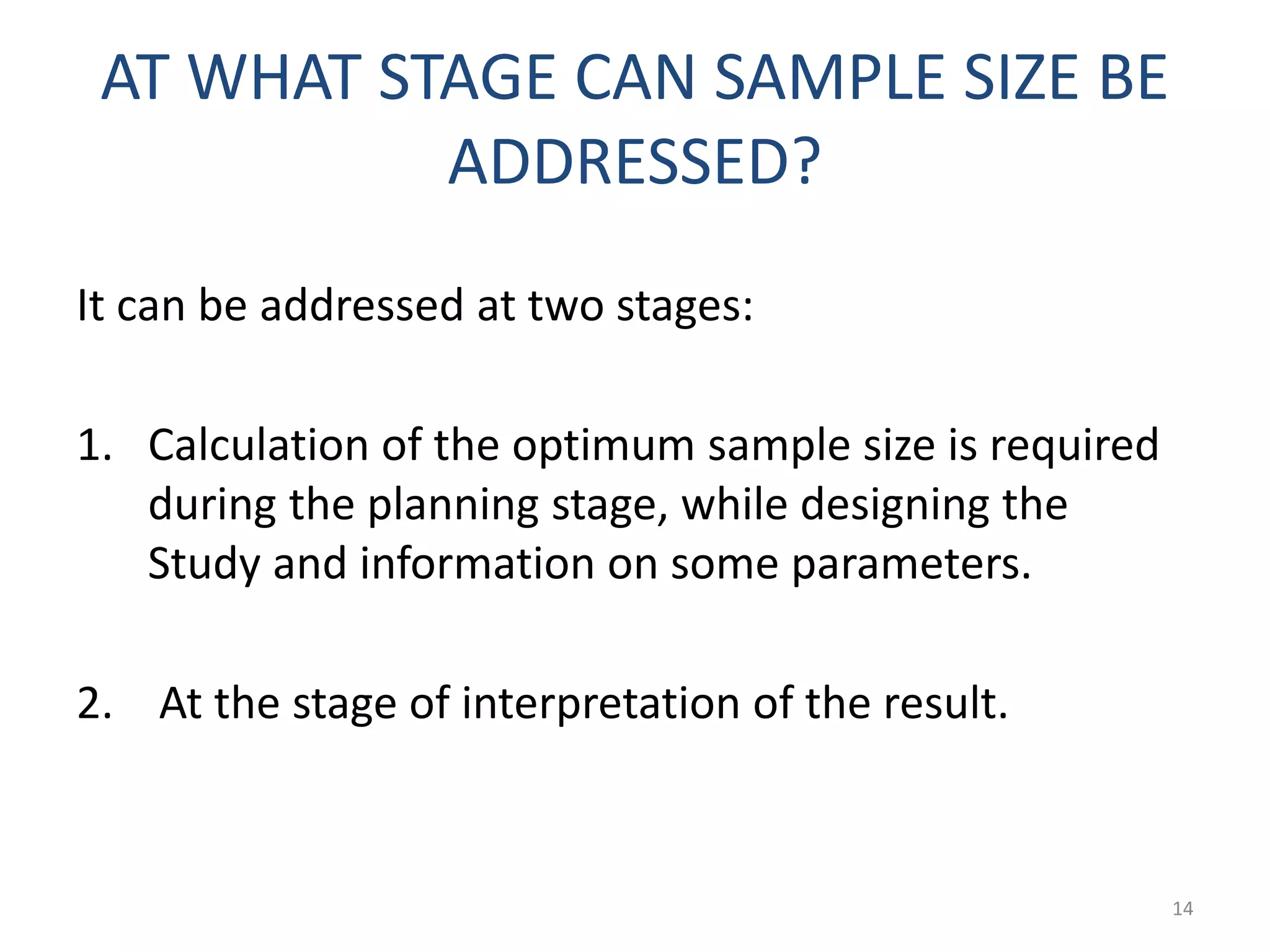 Sample size calculation | PPTX