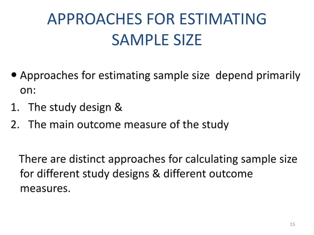 Sample size calculation | PPTX