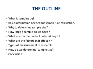 Sample size calculation | PPTX